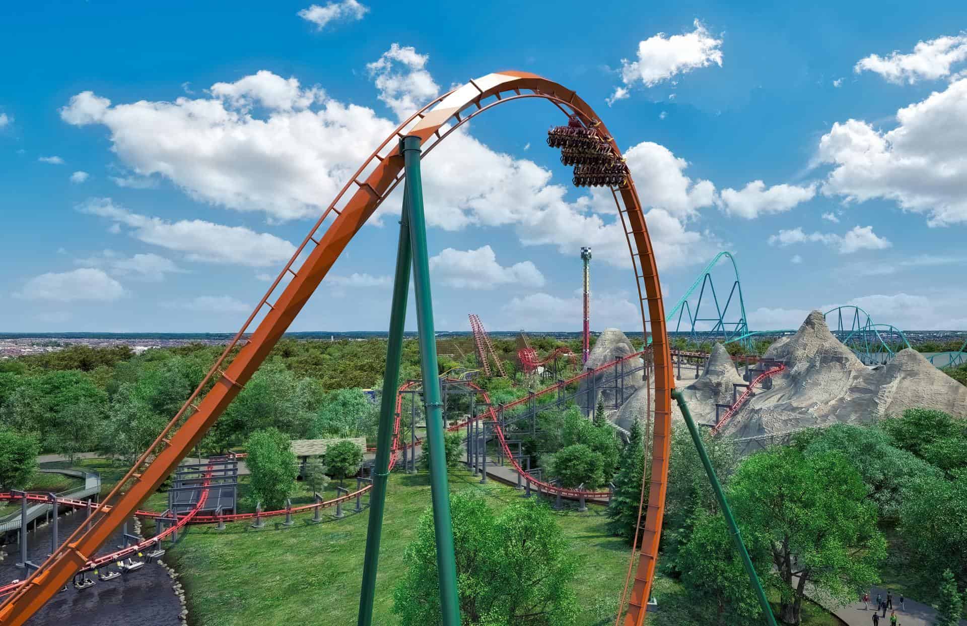 Canada's Wonderland unveils record breaking YUKON STRIKER dive coaster